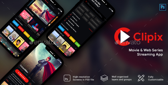 Movie App UI kit| Web Series App UI Kit| Online Video Streaming App UI Kit| OTT App UI Kit ...